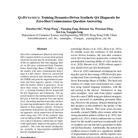 Qadynamics Training Dynamics Driven Synthetic Qa Diagnostic For Zero