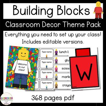 Building Block Classroom Decor Theme By Teachnchatter TPT