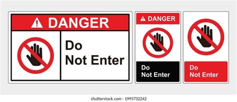 Safety Sign Danger Do Not Enter Stock Vector Royalty Free 1995732242