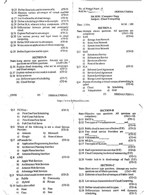 Computer 5 Sem Cloud Computing 180854a 2022 Pdf