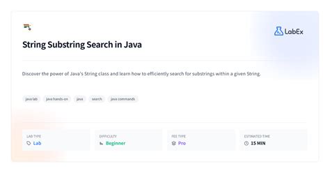 Substring Search In Java Mastering String Manipulation Labex