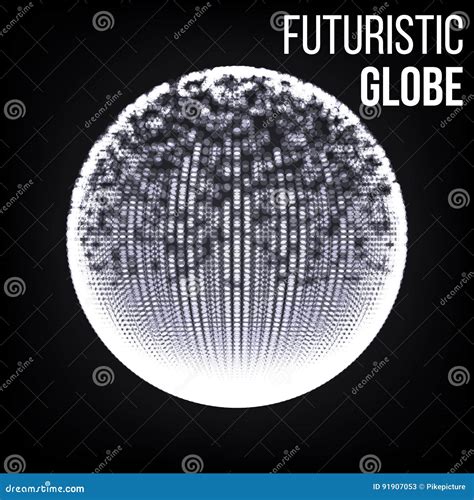 Big Data Sphere Vector Cyber Sphere Structure Representation Digital