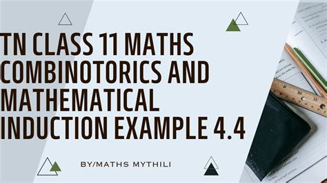 Tn Class 11 Maths Combinotorics And Mathematical Induction Example 4 4 Youtube