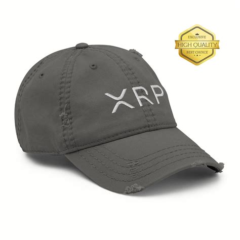 Embroidered Xrp Logo Distressed Dad Hat Etsy