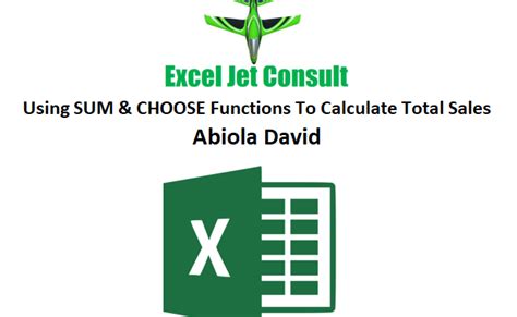 Using Sum And Choose Functions To Calculate Total Sales Data Analytics
