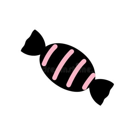 Black Candy Wrapper Icon Sweet Isolated Stock Vector Illustration Of Wrapped Food 396600958