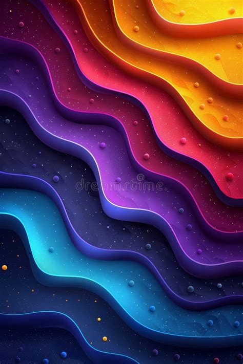 Colorful Abstract Waves With Depth And Texture In A Vibrant Design Stock Image Image Of Modern