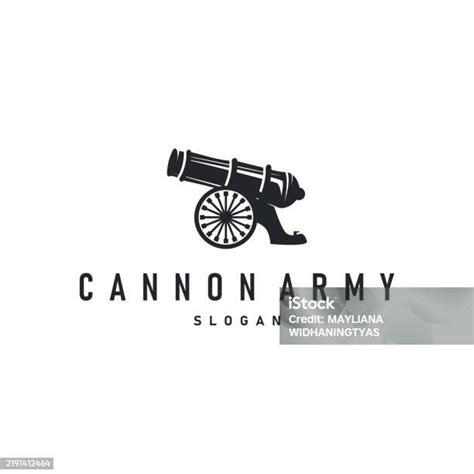 간단한 군사 대포 디자인 육군 무기 템플릿 일러스트 레이 션 상징 검에 대한 스톡 벡터 아트 및 기타 이미지 검 공연 군사 Istock