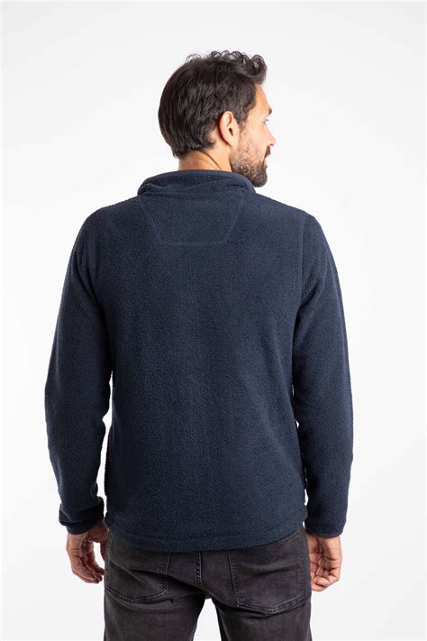 Merrill Full Zip Textured Fleece Midnight Weird Fish