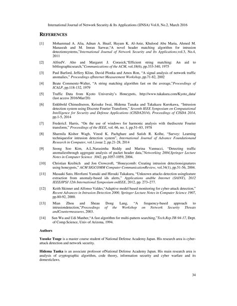 intrusion detection system using discrete fourier transform with window