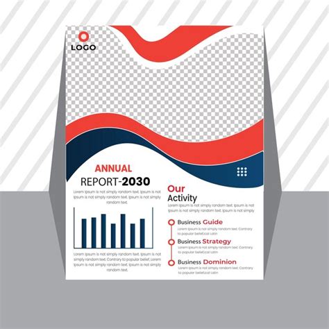 연례 보고서 전단지 2020 프리미엄 벡터