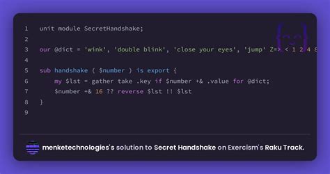 menketechnologies s solution for secret handshake in raku on exercism