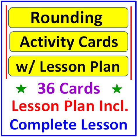 Rounding Activity Cards With Lesson 36 Cards Plus Lesson Made By