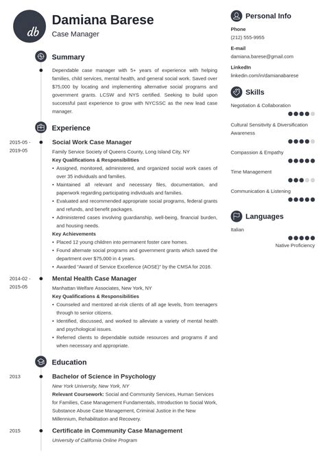 Case Manager Resume Examples And Templates For 2024