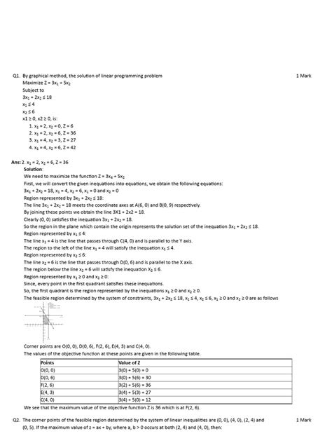 Linear Programming Pdf Cartesian Coordinate System Mathematical