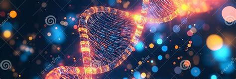 Stylized Representation Of Dna Double Helix Intertwined With Binary Code Illustrating Genomic