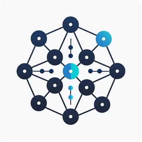 Business Networking Icon In Blue Premium Ai Generated Image