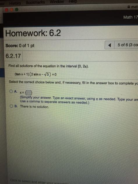 Solved History Bookmarks Mati Math 17 Homework 6 2 Score 0