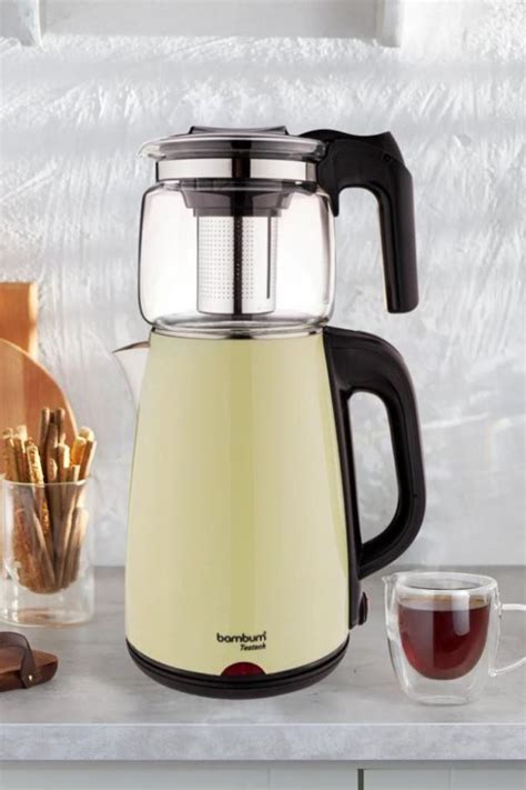 Teatech Cam Demlikli Çay Makinası Su Isıtıcı Kettle