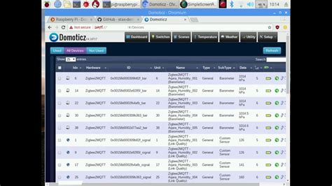 Humidity Sensor Data In Domoticz On A Raspberry Pi Youtube