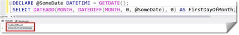 Sql Server First Date Of Month Sql Server Guides