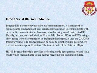 Bluetooth Controled Robot PPTX