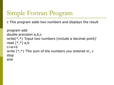 Ppt Introduction To Fortran And Fortran Compiling Powerpoint