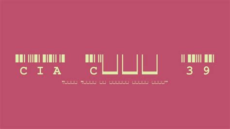 Cia Code 39 Font Download Free For Desktop And Webfont