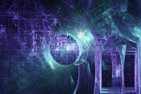 Abstract Fractal Flame Fractal Backgroundr Stock Illustration