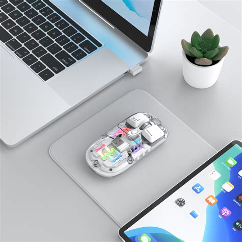 New Dual Mode Wireless Mouse G Bluetooth Charging Transparent Mouse Magnetic Design
