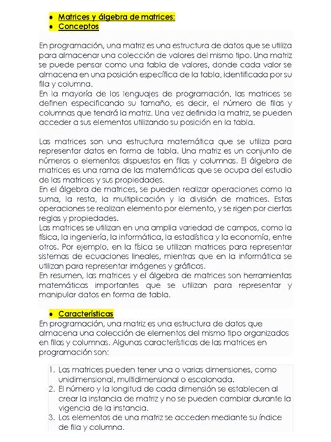 Matrices Y Álgebra De Matrices Pdf Matriz Matemáticas Álgebra Lineal