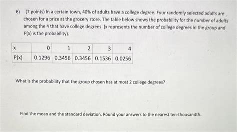 solved 6 7 points in a certain town 40 of adults have a