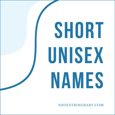 Short Sweet Unisex Names With Meanings Shoestring Baby