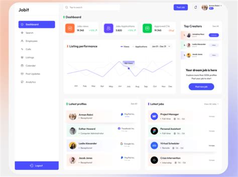 find job platform dashboard graphic by creative t shirt art · creative fabrica