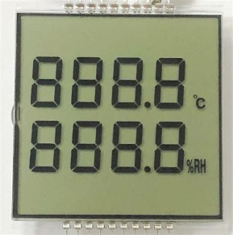 temperature and humidity display 7 segment lcd display tn positive