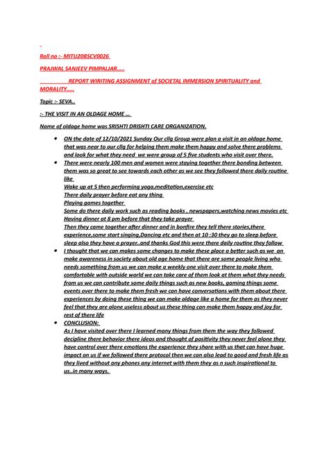Document Practical Assignment Roll No Mitu20bscv Prajwal Sanjeev