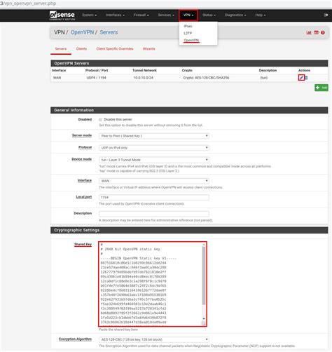 PfSense Instruction Configure Site To Site VPN