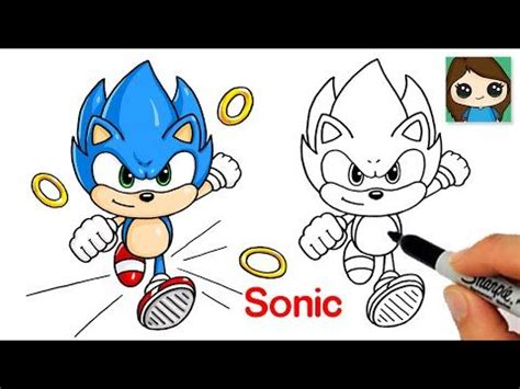 How To Draw Sonic The Hedgehog Running In Action YouTube Running Drawing How To Draw Sonic