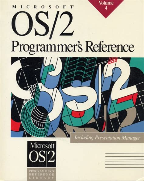 Microsoft Os2 Volume 4 Programmers Reference Book Computing History