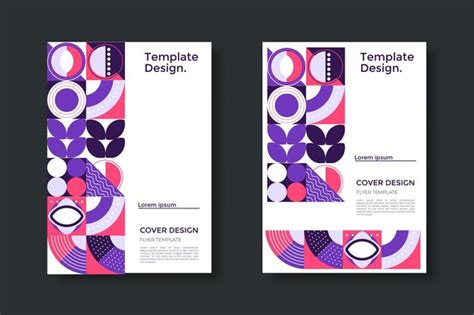 추상적 인 기하학적 모양 패턴 Bauhaus 최소한의 예술 디자인 배경 현대 원형 삼각형 및 사각형 Bauhaus 패턴 배경 포스터 및 유행을 커버 무료 벡터