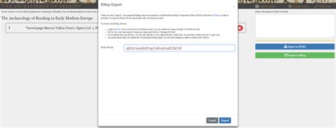 HTML And RMap Export Archaeology Of Reading