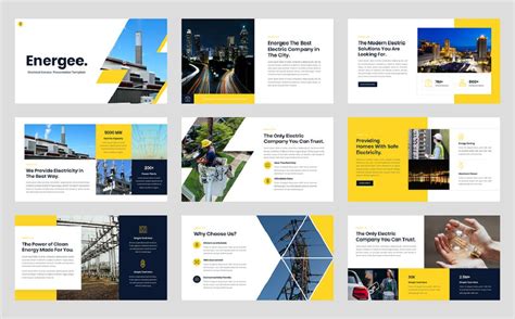 Energee Electrical Service Google Slide Template Presentation Template
