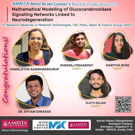 Amrita Vishwa Vidyapeetham On Linkedin Research Neurodegeneration Neuroscience Amrita