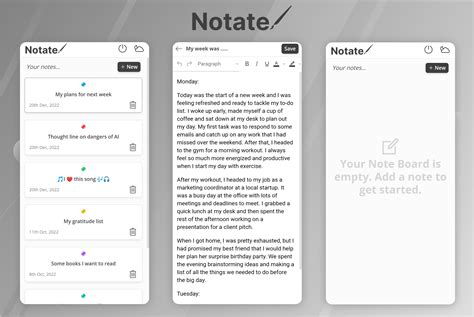 notate note taking application behance