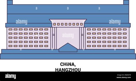 China Hangzhou Travel Landmark Vector Illustration Stock Vector Image