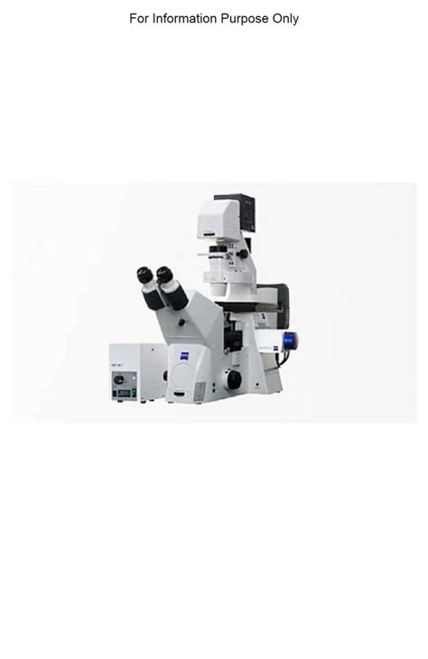Zeiss Confocal Microscope Imaging Systems Magnification 10x At