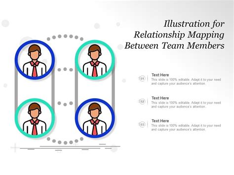Illustration For Relationship Mapping Between Team Members Powerpoint