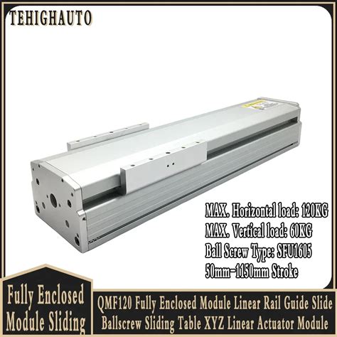 CNC Fully Enclosed Linear Guide Rails 1605 Ball Screw 50 1150MM Stroke XYZ Slides Automations