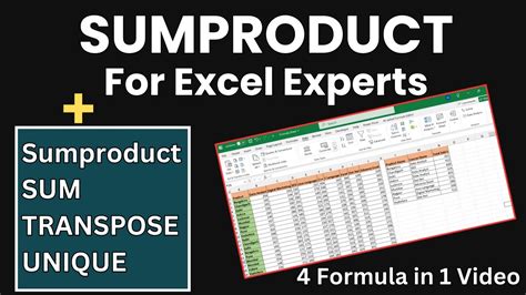 Advance Sumproduct Formula In Excel Sumproduct Formula Hidden Trick Learn Sumproduct Formula