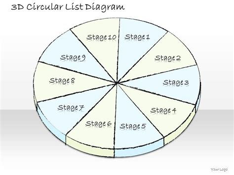 Business Ppt Diagram D Circular List Diagram Powerpoint Template Templates PowerPoint
